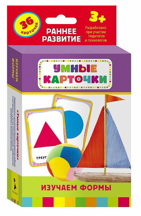 Развивающие карточки Росмэн Изучаем формы, 3+