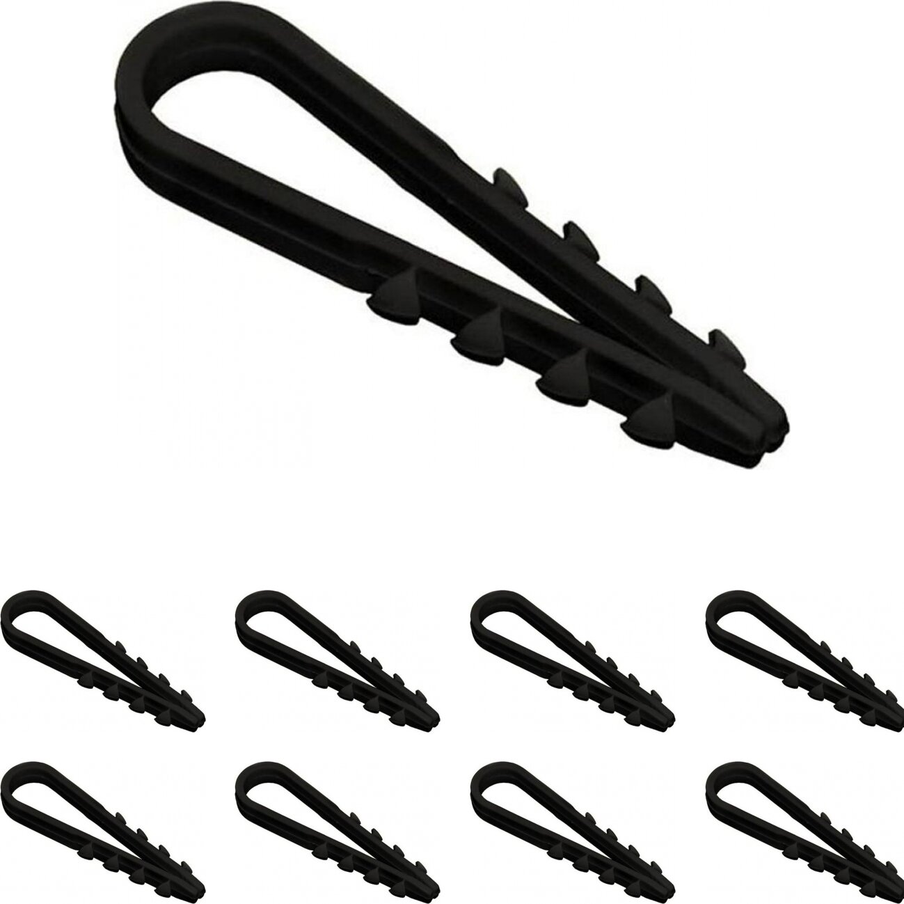 Дюбель-хомут 11-18 черный (100 шт.) (комплект из 8 уп.)