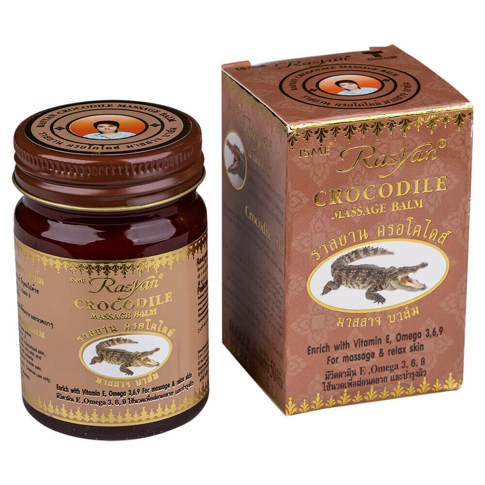 Isme Rasyan Бальзам тайский крокодиловый от радикулита, болей в спине и шее, 50 гр