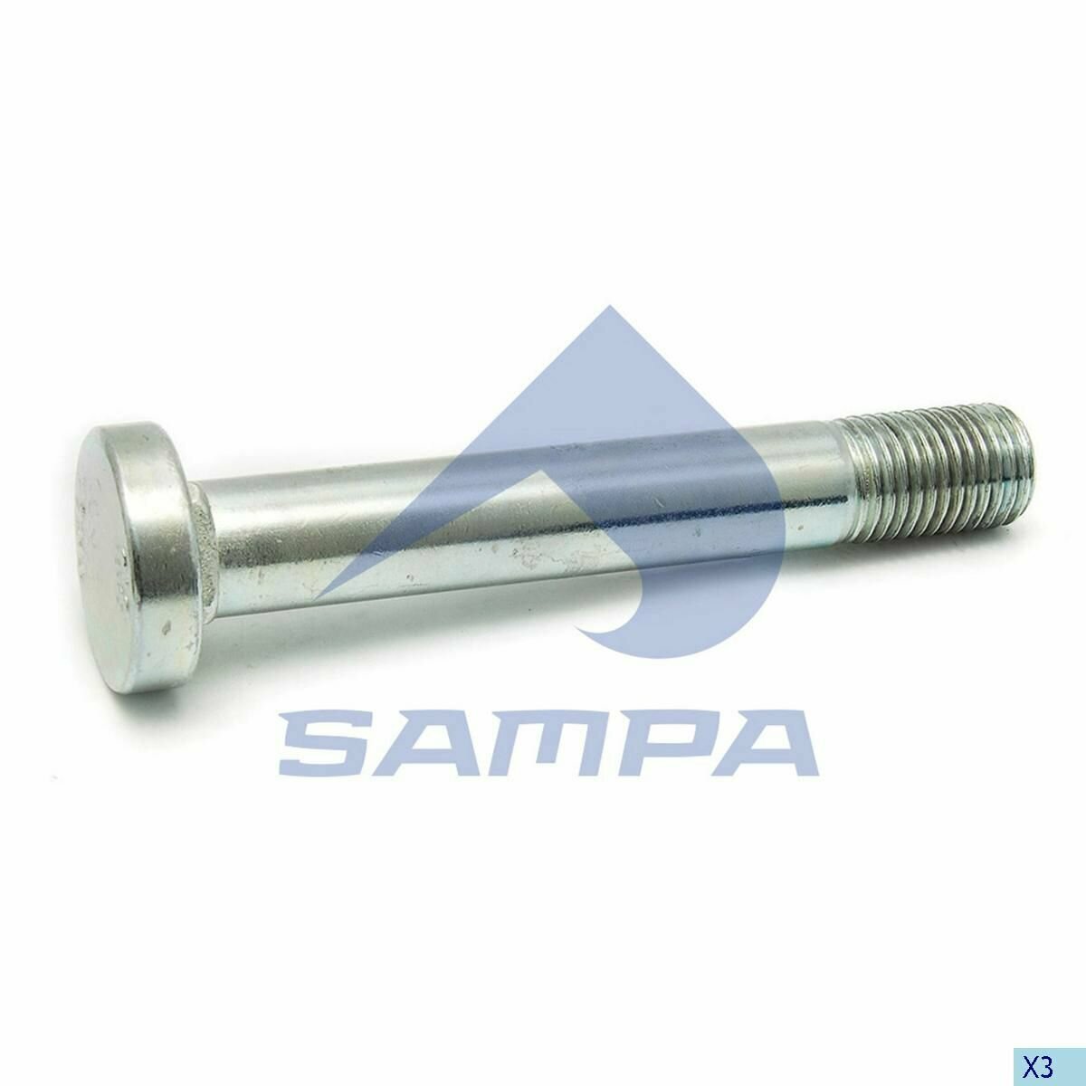 Болт полурессоры М30х3.5х200/40 BPW (с круглой шляпкой) 101.129 SAMPA
