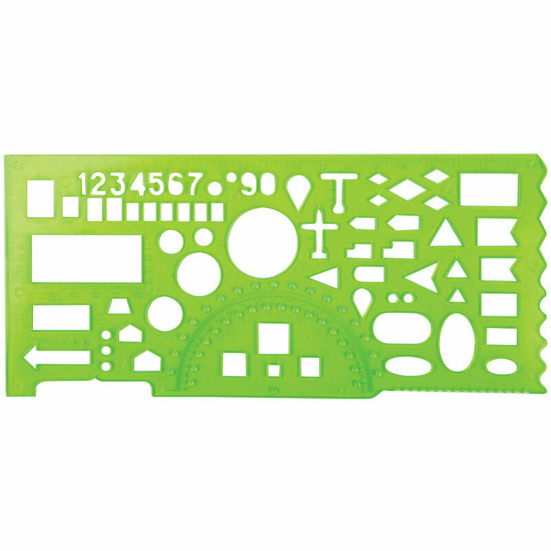 Линейка офицерская СТАММ, пластиковая, зеленая, 20 штук, 028412