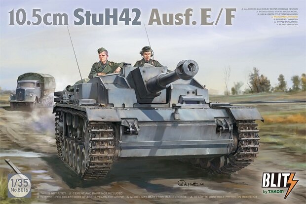 8016 Takom Самоходное орудие 10.5cm StuH.42 Ausf. E/F 1/35
