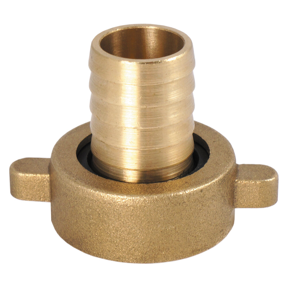 Штуцер под садовый шланг с нак. гайкой и упл. прокладкой 1" х 20 мм (латунь), (ДС.020006/ИС.071295) MP-У