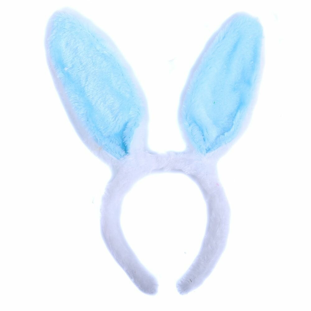 Ушки Зайки СмеХторг, плюшевые, светящиеся, голубые, новогодние