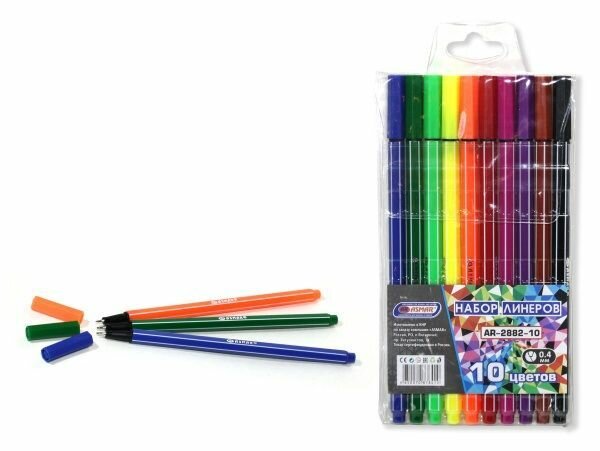 Набор линеров -10 цветов / толщина 0,04мм