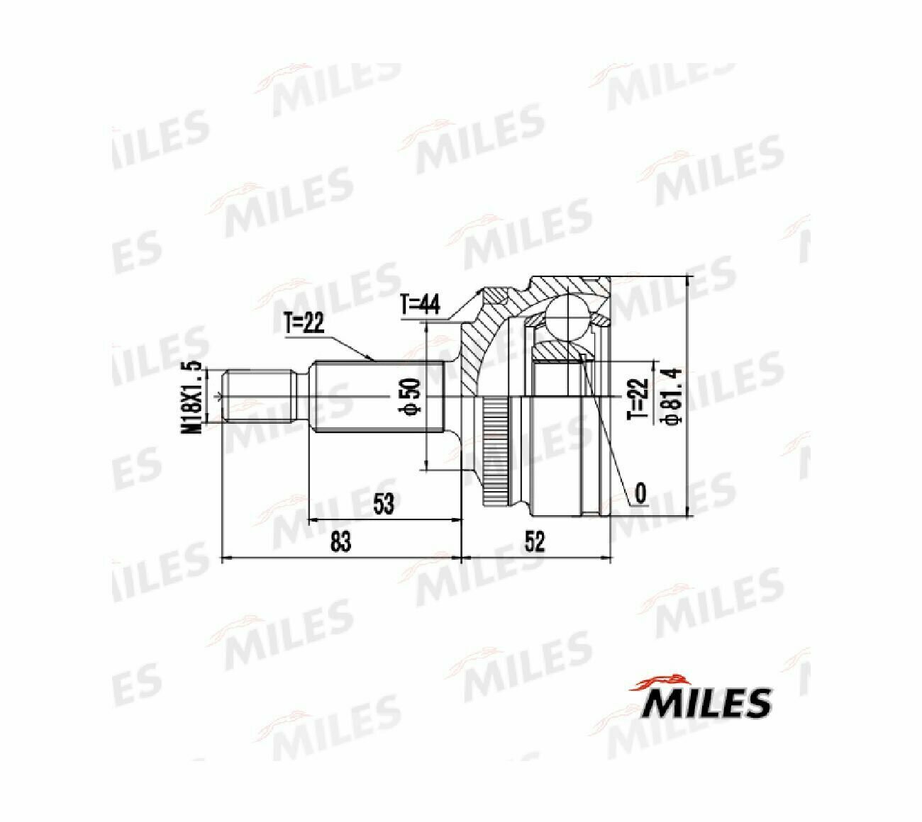 ШРУС VOLVO 440/460/480 1.7-2.0 86-96 нар.(ABS)