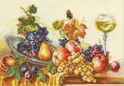 Набор для вышивания крестом "Осенний натюрморт" 5-05, 38х25 см, Алиса