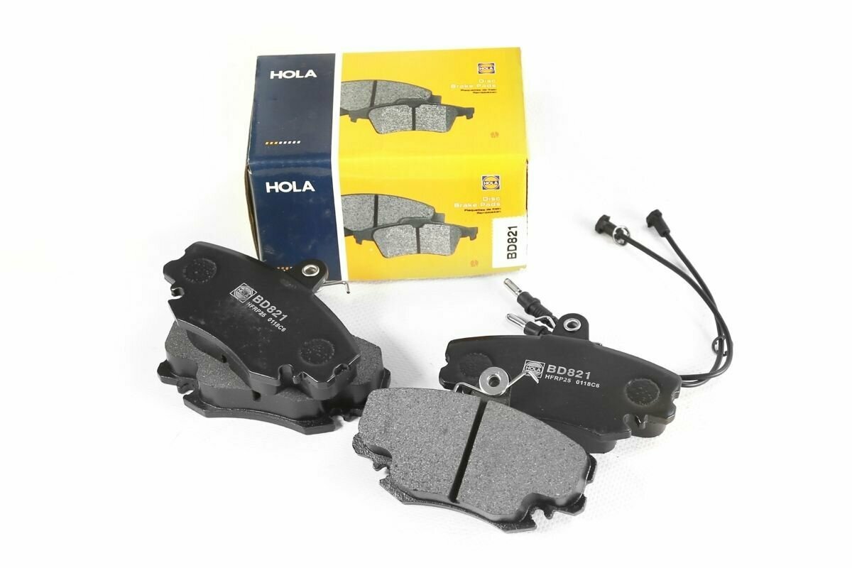 Тормозные колодки дисковые HOLA BD821 для LADA Largus, RENAULT Logan, Sandero, Clio, Megane, Symbol, PEUGEOT 205, 309