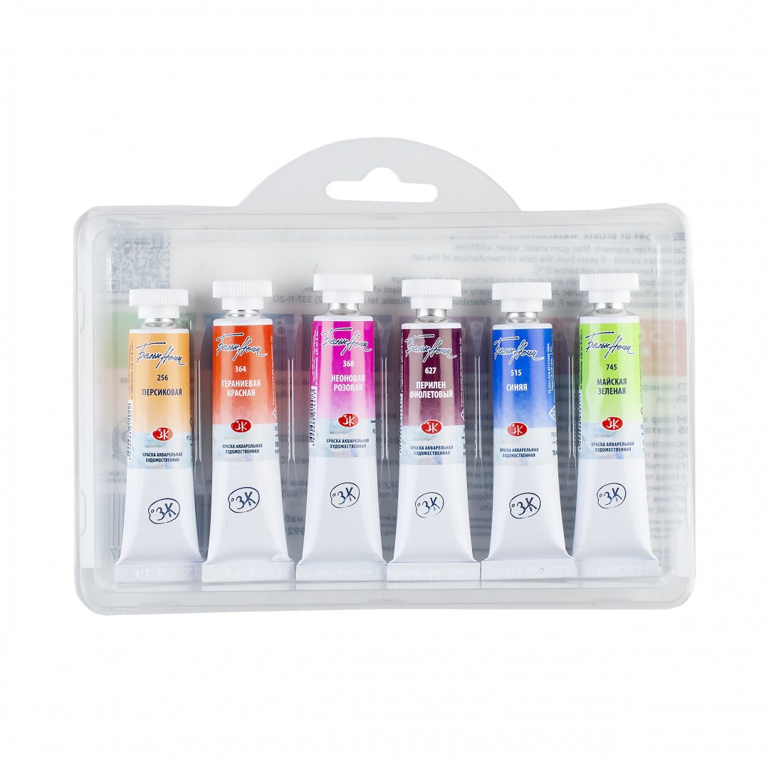 Невская Палитра Набор акварели "Белые Ночи" Ботанический скетч, 6 туб по 10мл