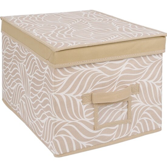 Короб для хранения Handy Home "Листья", 40х30х25, бежевый