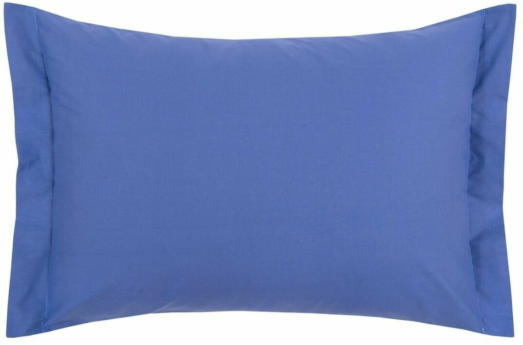 Набор наволочек с ушками поплин Синий 50х70 2 шт.