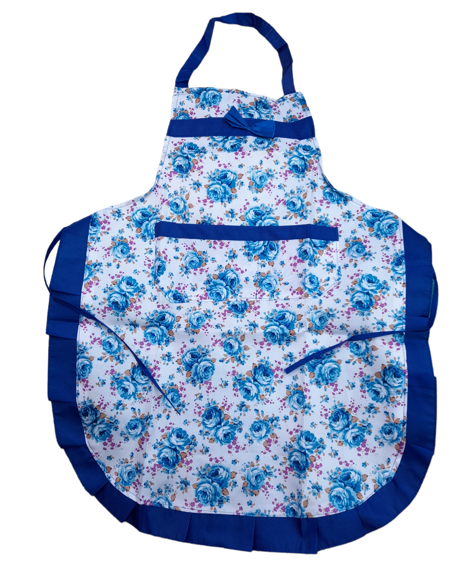 Фартук женский, кухонный, рабочий, универсальный, синий