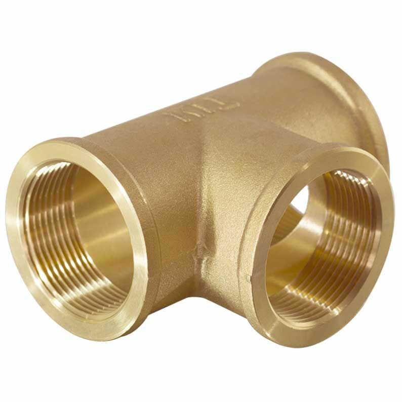 Тройник Tim латунный 1/2"г/г/г