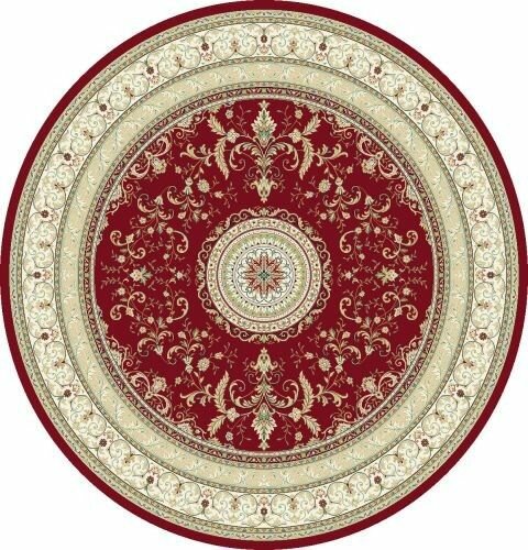 Ковер Круглый на пол в гостиную в спальню 100х100 см классический ворс 3 мм с бахромой 267693 KoverVDom