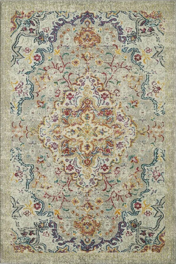 Ковер на пол в гостиную в спальню 160х300 см бежевый винтажный классический ворс 8 мм 343744 KoverVDom