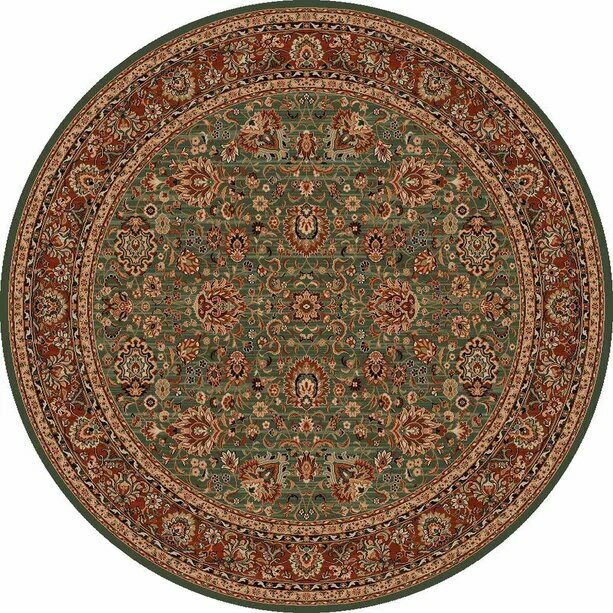 Ковер шерстяной Круглый на пол в гостиную в спальню 200х200 см классический ворс 8 мм 282580 KoverVDom