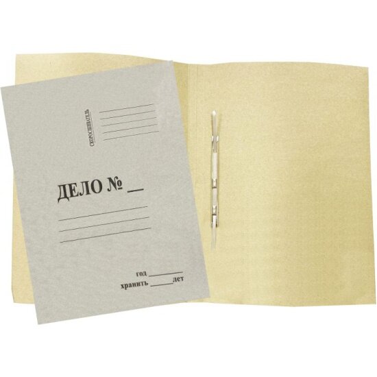 Скоросшиватель Attache картонный Economy дело, немел, 100 шт/уп. пакет