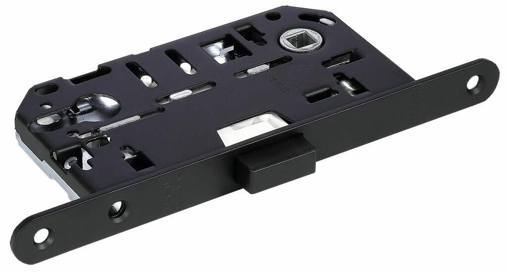 Защелка межкомнатная с замком, бесшумный, поворотный, врезной для двери с ответной планкой , Morelli IM L B