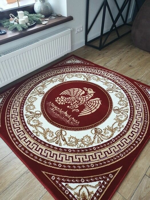 Ковер Орлец квадрат на пол в храм 140х140 см красно-бордовый ворс 8 мм 272541 KoverVDom