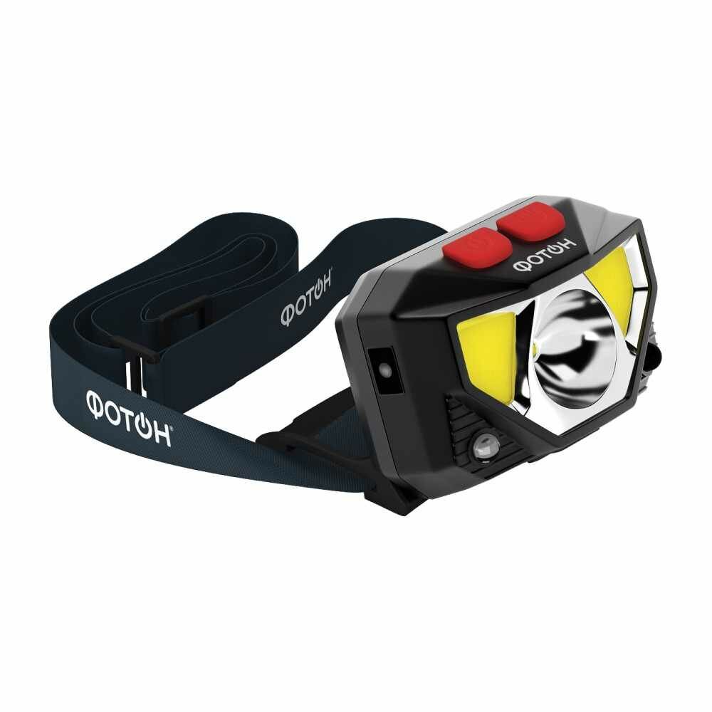 Фонарь налобный Фотон LED 3 Вт + 2 Вт аккумуляторный