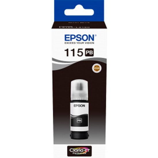 Контейнер Epson 115 EcoTank с черными водорастворимыми фото-чернилами для L8160/L8180