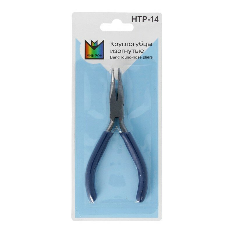 "Micron" круглогубцы изогнутые HTP-14 металл в блистере .