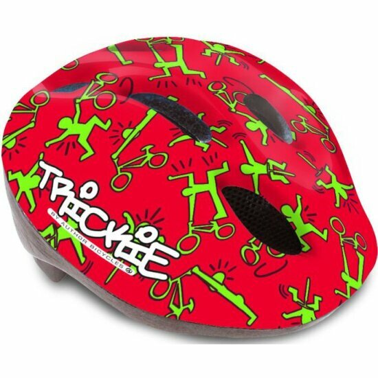 Велошлем Author 8-9090080 с сеточкой Trickie 151 Red/Grn детский/подр. 8отв. красно-зеленый 49-56см