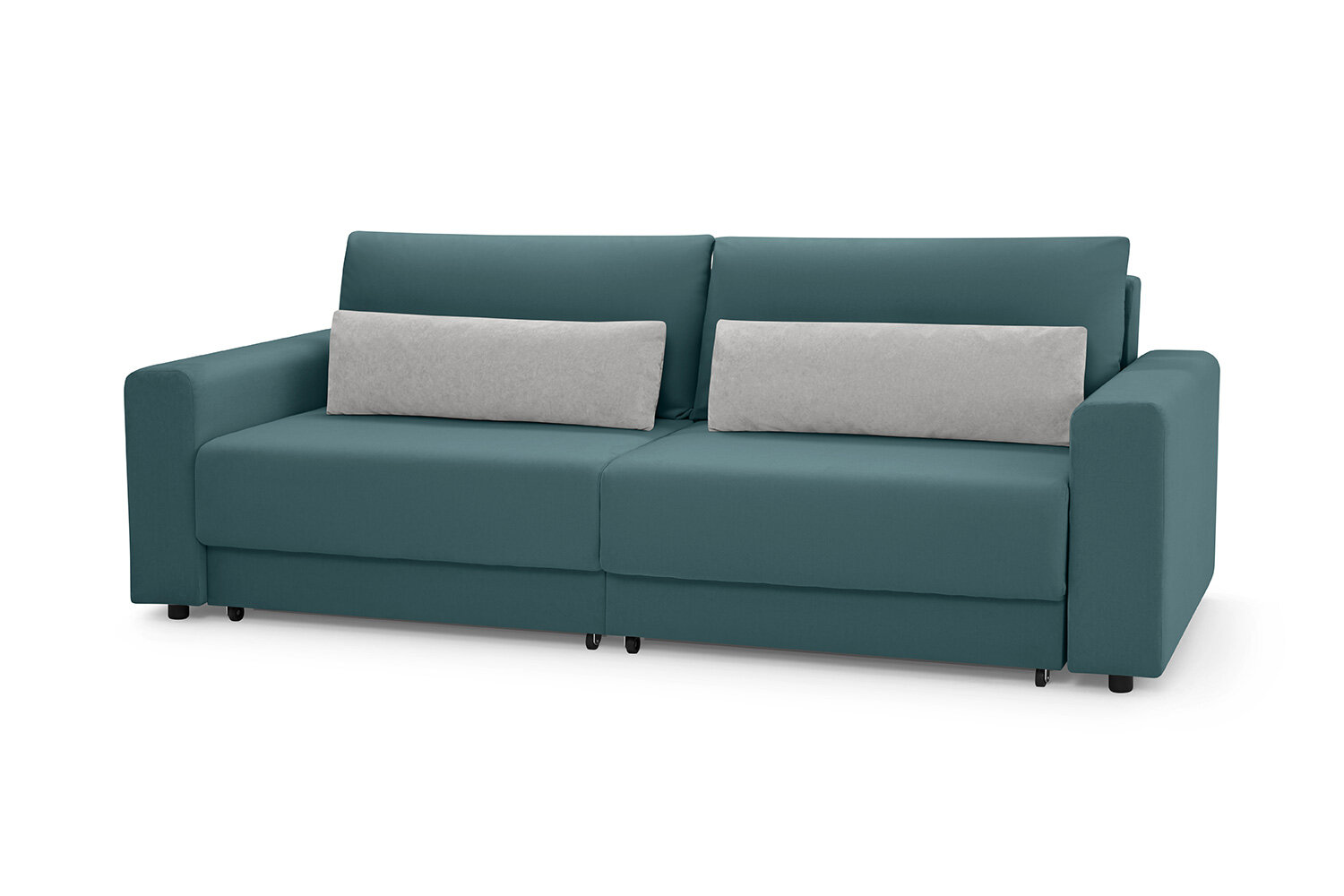 Диван-кровать Hoff Таун, еврокнижка, обивка велюр, 237х94х102 см, цвет серо-голубой