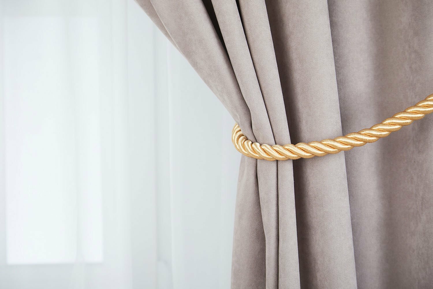 MICASA Eric Подхват-шнур для штор кремовый цвет текстильный декоративный аксессуар