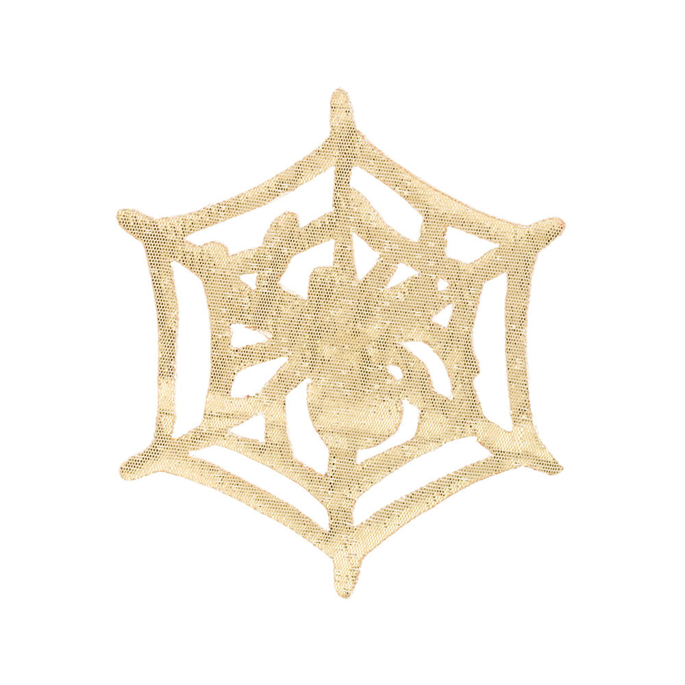 BLITZ термоаппликация №4/5 4-29 паутинка золотая для ткани, одежды и декоративной отделки