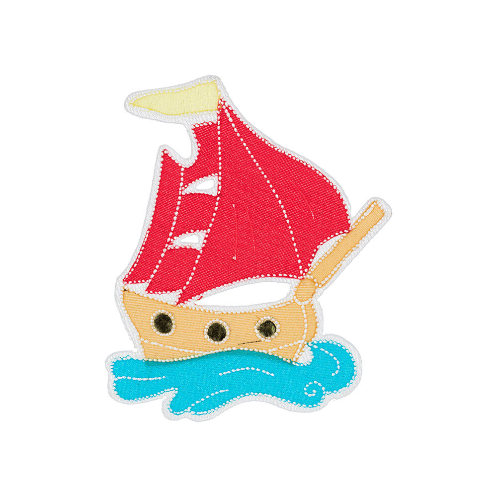 BLITZ Термоаппликация №2 2-20 кораблик 8х6.5 см для детской одежды и аксессуаров