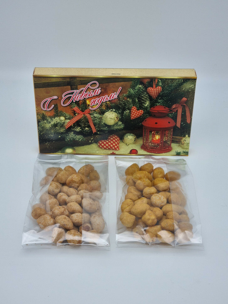 Набор Арахис в хрустящей оболочке " Сыр и Лук со сметаной" с новым годом