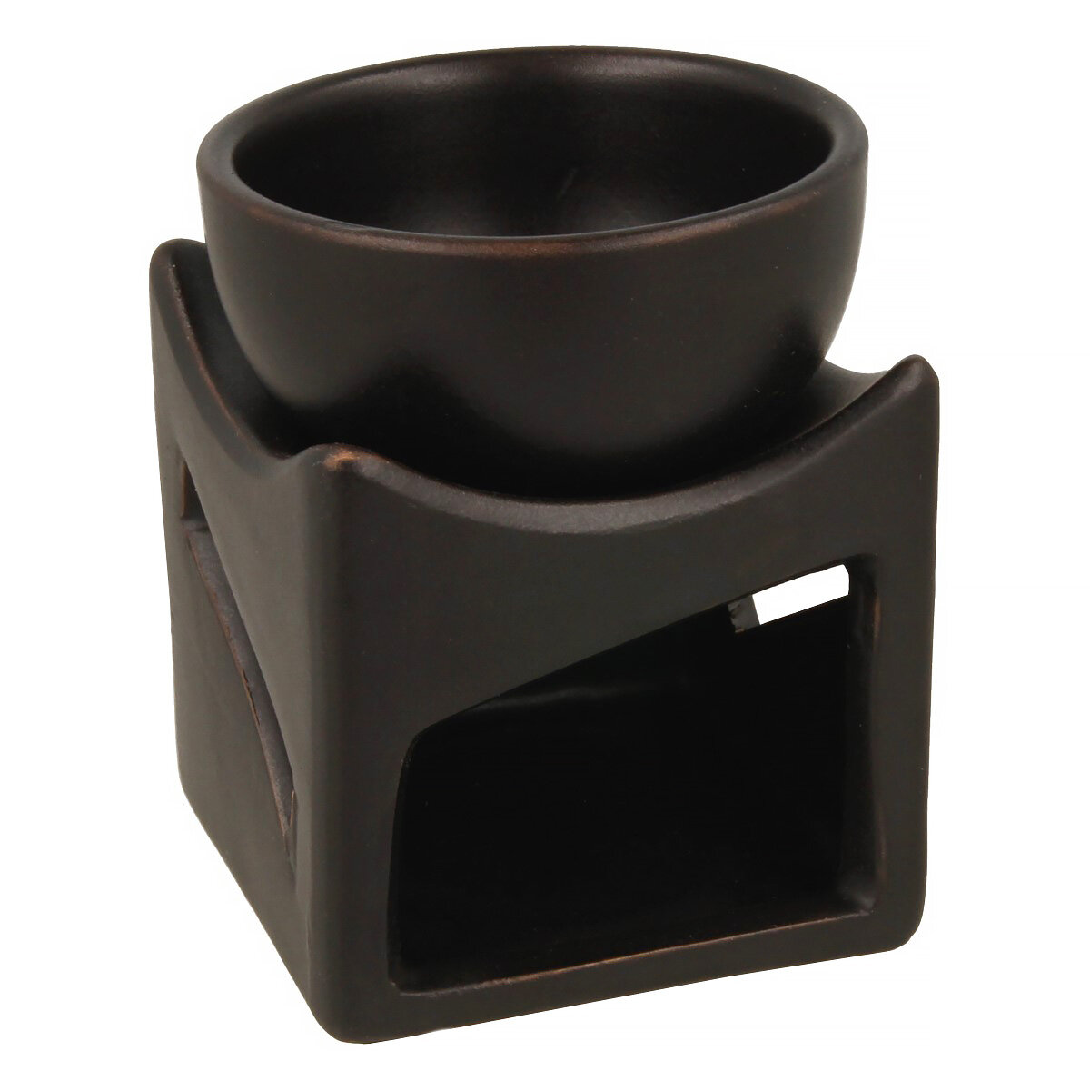 785539 Аромалампа 8 см черная компактная ароматическая лампа для дома и офиса