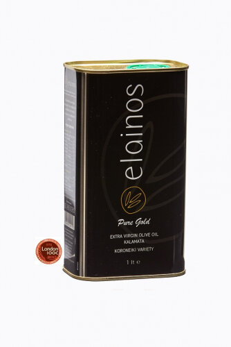 Масло оливковое Elainos EV, 1л, ж/б