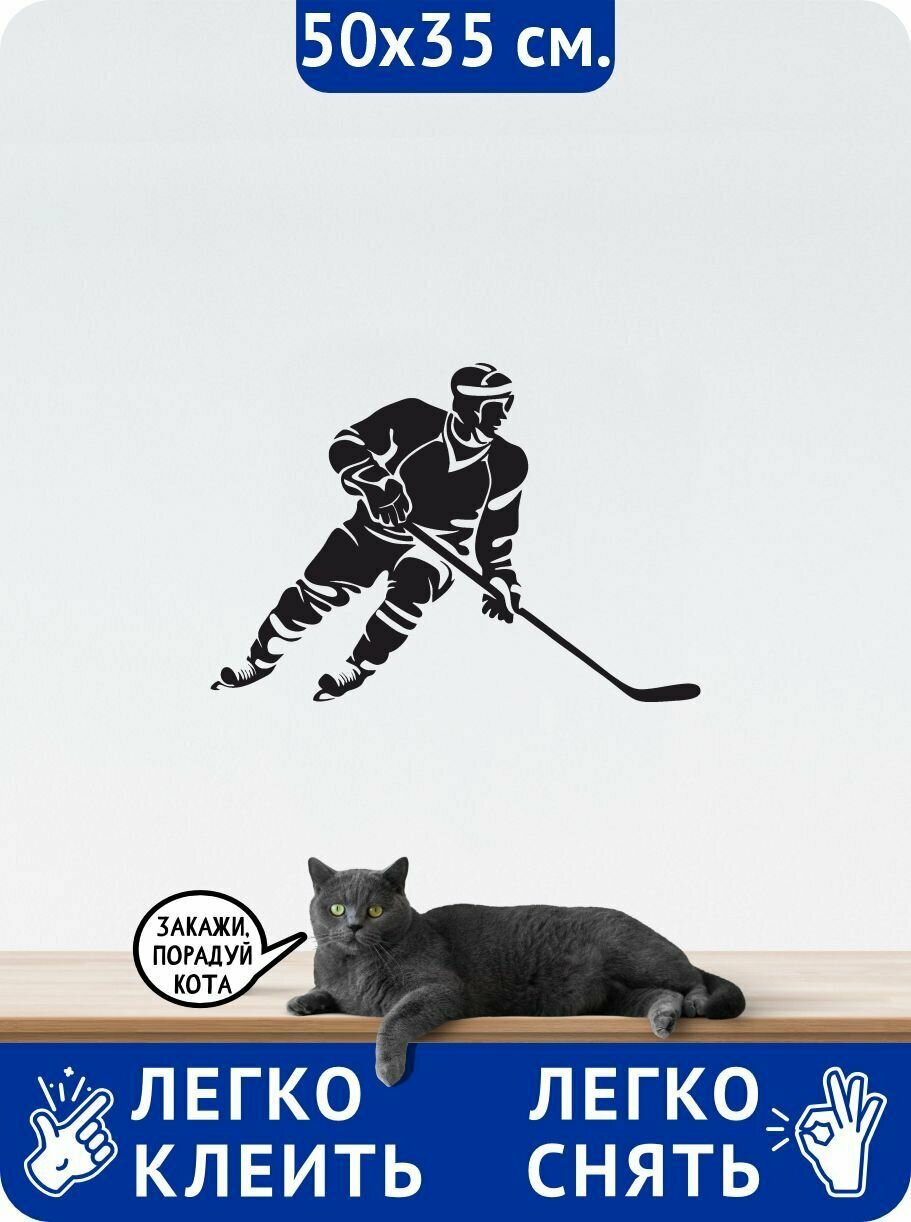 Наклейки интерьерные на стену для декора - NHL Хоккей