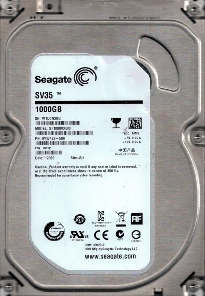 Жесткий диск Seagate 9YW162 1Tb SATAIII 3,5" HDD