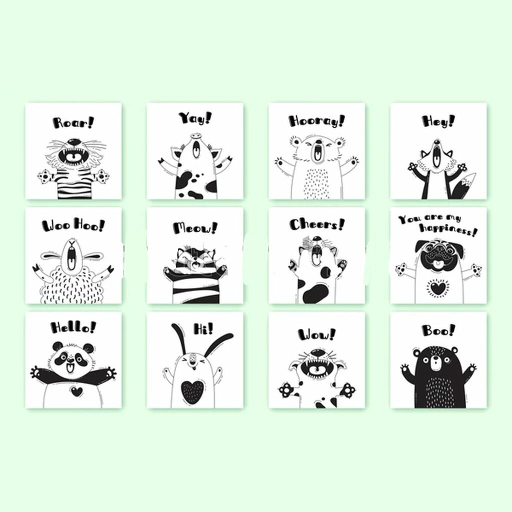 Наклейки стикеры " Открытки с эмоциями животных "