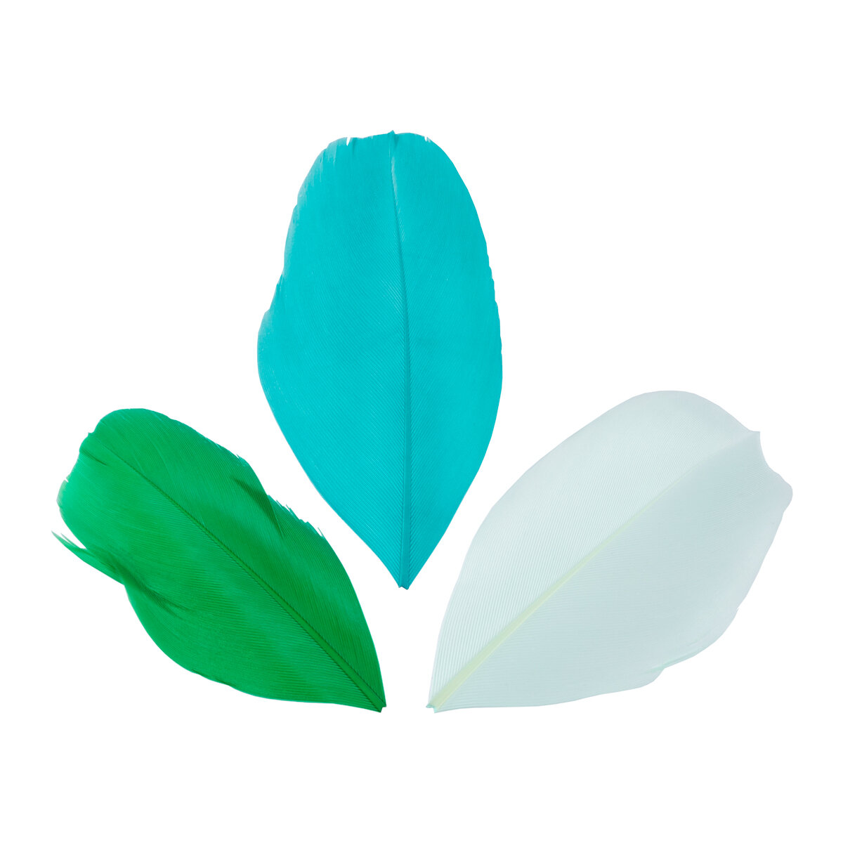 Mr.Painter PLU-06 Декоративные перья6 см, вес 3 г±0.5 г,31зелёный/св. бирюзовый/бирюзовый