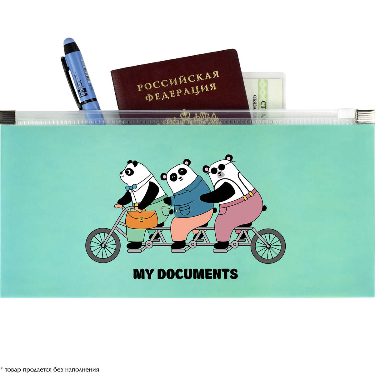 Феникс Папка для документов Медведи на велосипеде A6 горизонтальная 180 мкм диагональ 59377