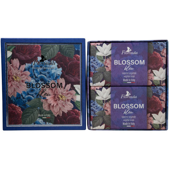 Подарочный набор мыла Florinda Blossom blue: Синие цветы, 200г, 2шт