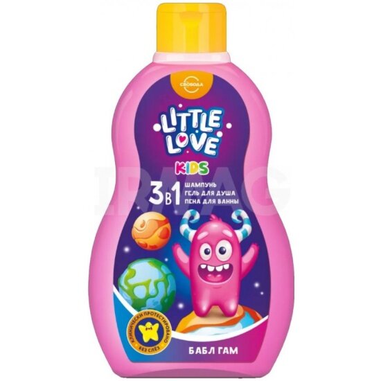 Детский шампунь 3 в 1 Свобода Little love бабл гам, 400 мл