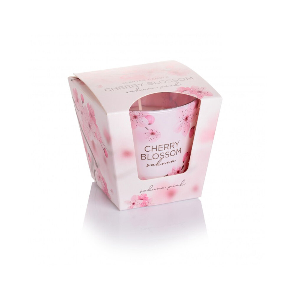 BARTEK ароматическая свеча в стакане 9 х 9 х 8.5 см 115 г Вишневый цвет для уюта в доме