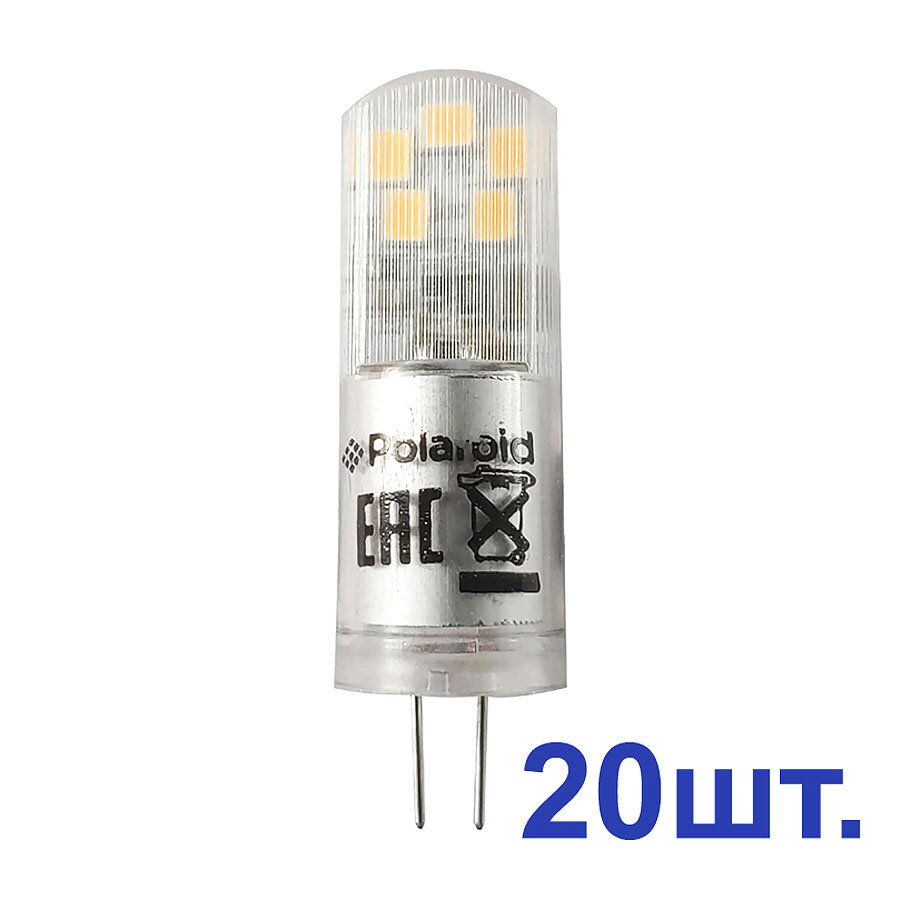 Светодиодная лампа Polaroid 12V G 2W 3000K G4 200lm (20 шт.)