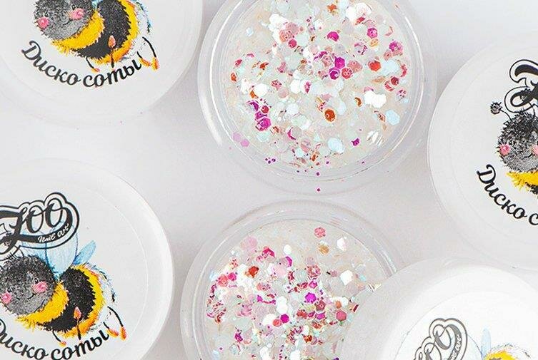 Zoo Nail Art 1345 Шестигранники микс "Диско соты" 2 г