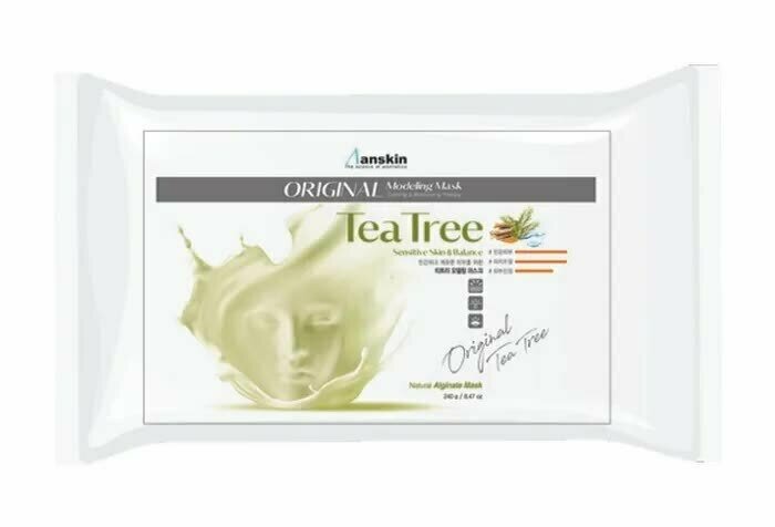Anskin Original Маска для лица косметическая, альгинатная с экстрактом чайного дерева Teatree Modeling Mask, 240гр