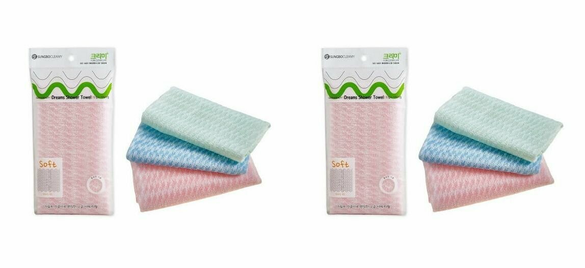 Sungbo Cleamy Мочалка Bubble Shower Towel, 28х100, 2шт/
