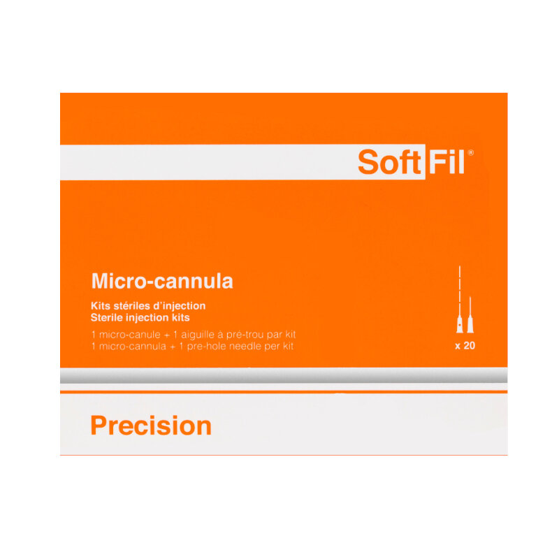 Канюли для атравматичного и точного введения филлеров и аутоплазмы SoftFil Precision (23G (0,64х50 мм), Luer Lock, 20 шт)