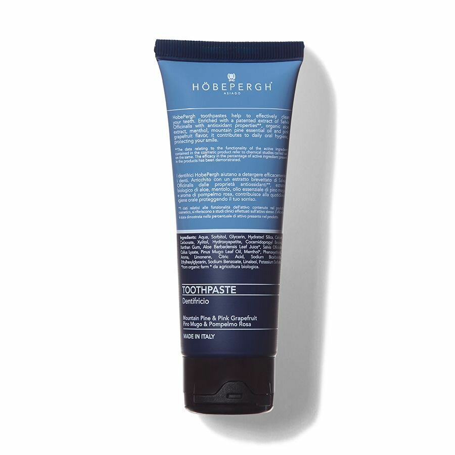 HOBE PERGH Mountain Pine and Pink Grapefruit Toothpaste 75 ml - зубная паста горная сосна и розовый грейпфрут