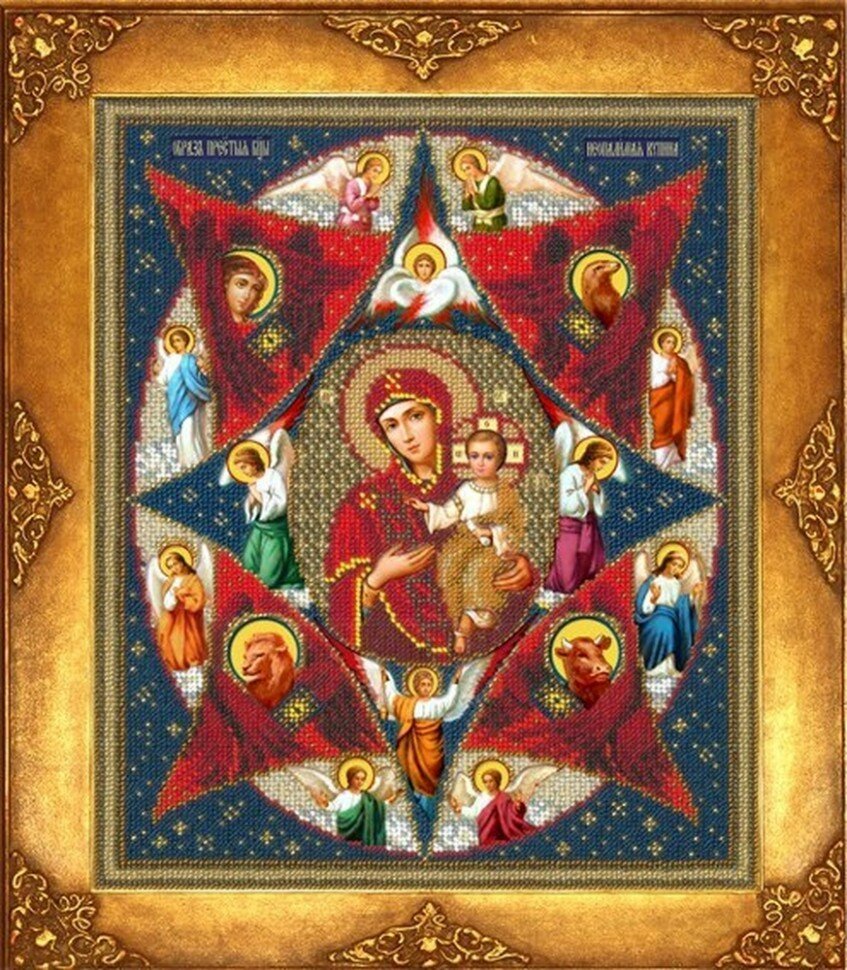 Набор для вышивания Русская искусница #501 Неопалимая Купина, Вышивка бисером, 26 x 31 см