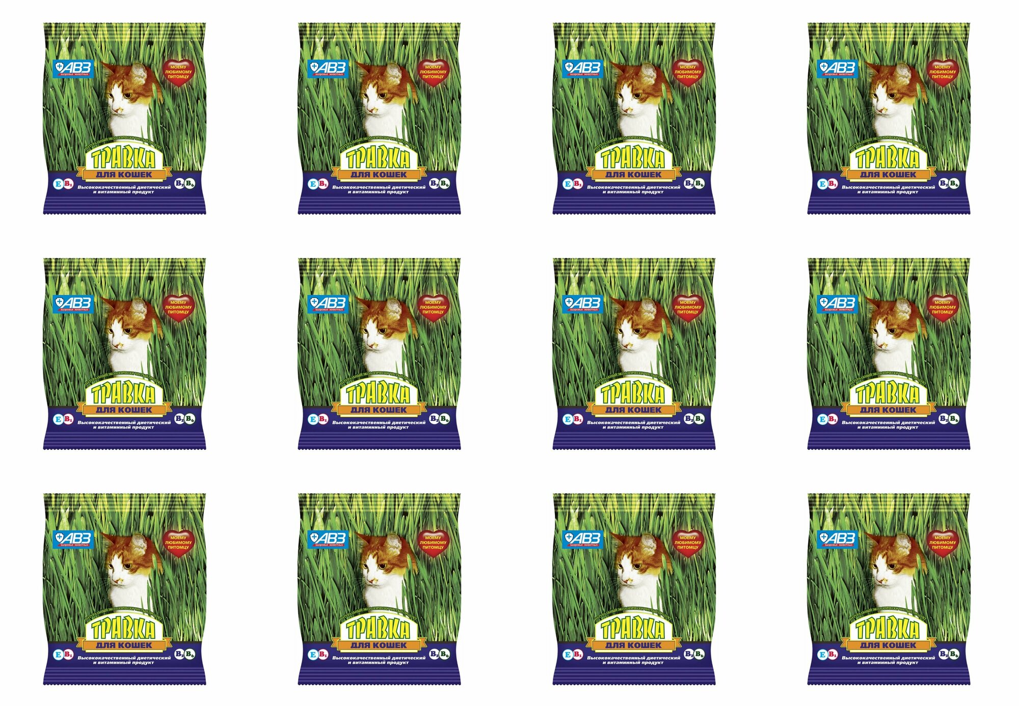 Агроветзащита Травка для кошек,30 г,12 шт